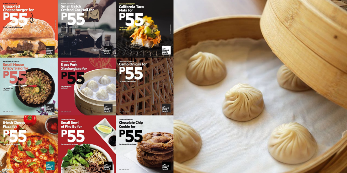 Limited Time Offer: Enjoy ₱55 Xiao Long Baos & more with The Moment ...